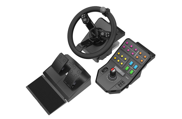 Heavy Equipment Wheel, Pedals and Side Panel Control Deck Bundle for PC ...